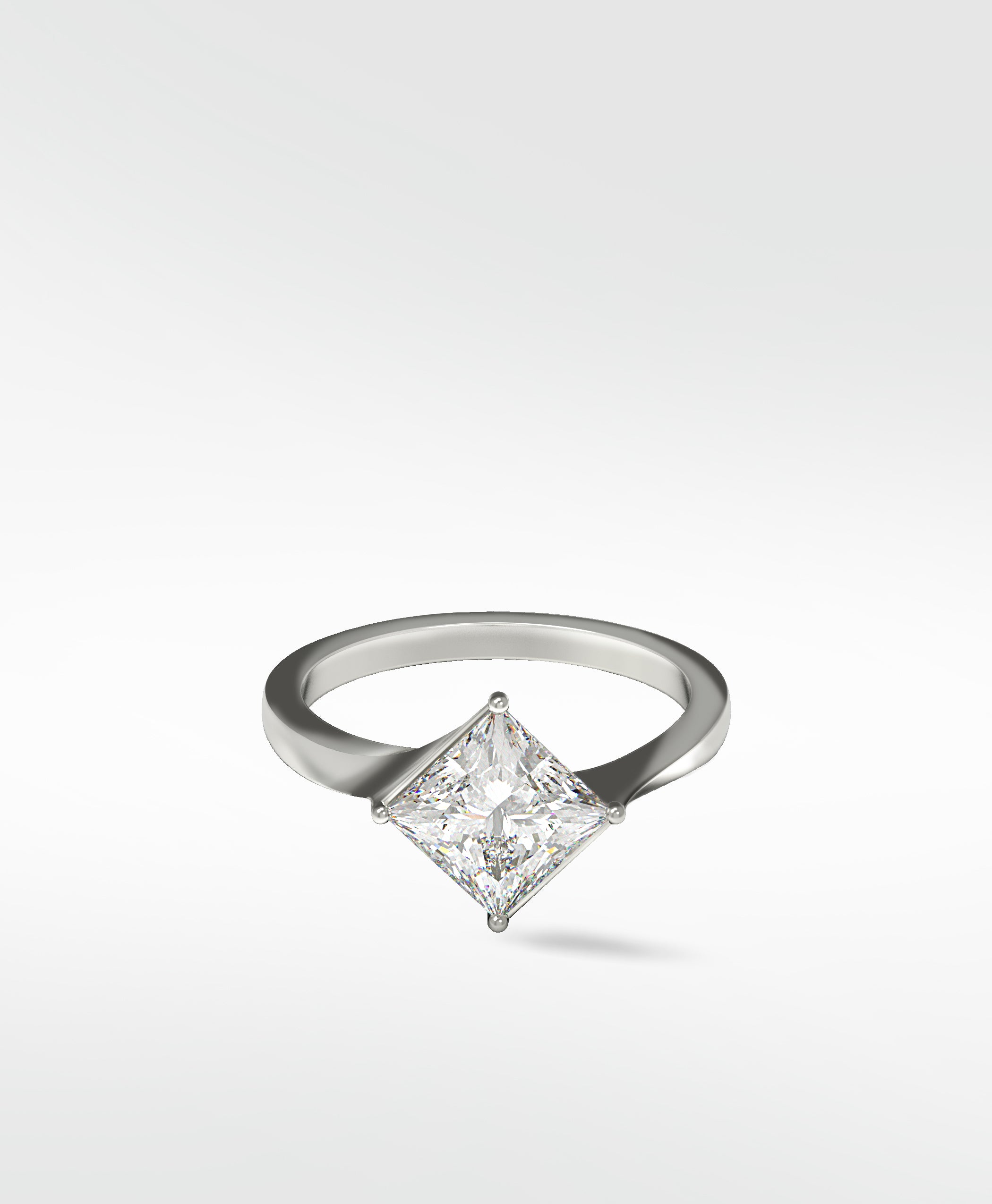 Lab Grown Diamond Hemlock Solitaire Ring in 18K Gold or Platinum by ...