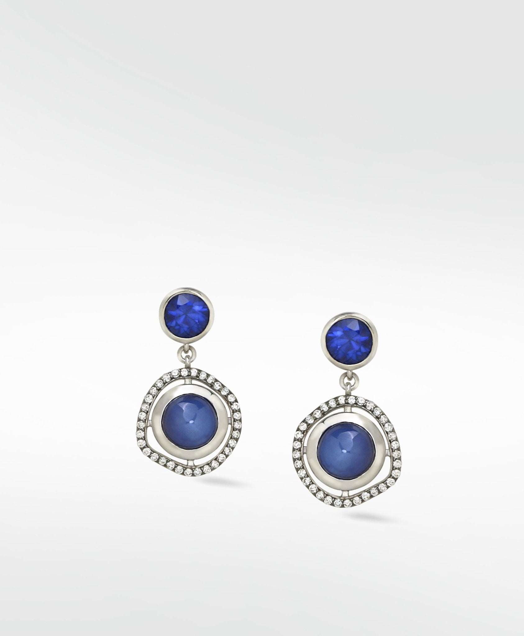 Star sapphire earrings store