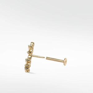 Veto Sapphire & Diamond Large Hoop in 14K Gold with Lab-Grown Diamonds ...